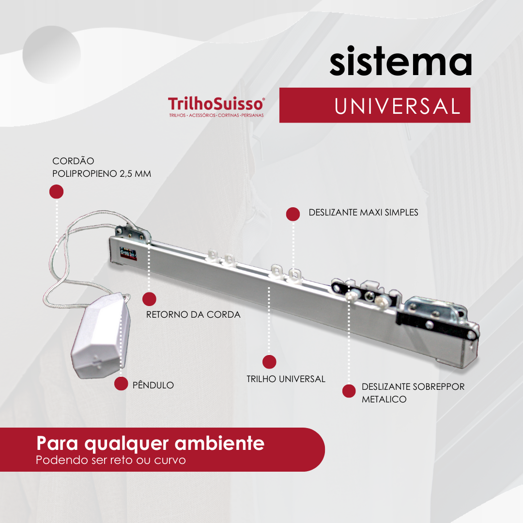 Trilho Universal - Trilho Suisso
